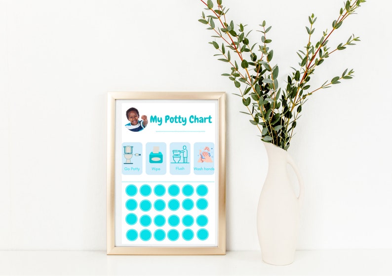 Blue Tone Potty Training Chart for Kids Step by Step Toilet Training ...