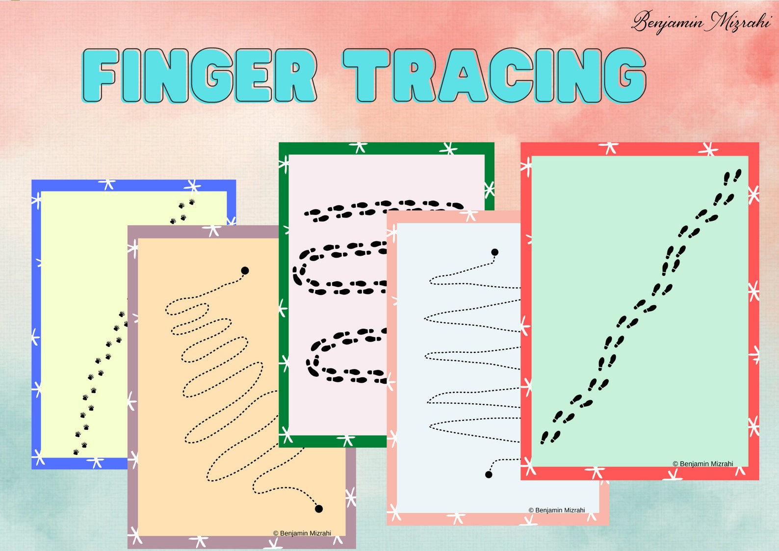 Mindfulness Finger Tracing Calming Printable Cards | Calm Down Corner ...