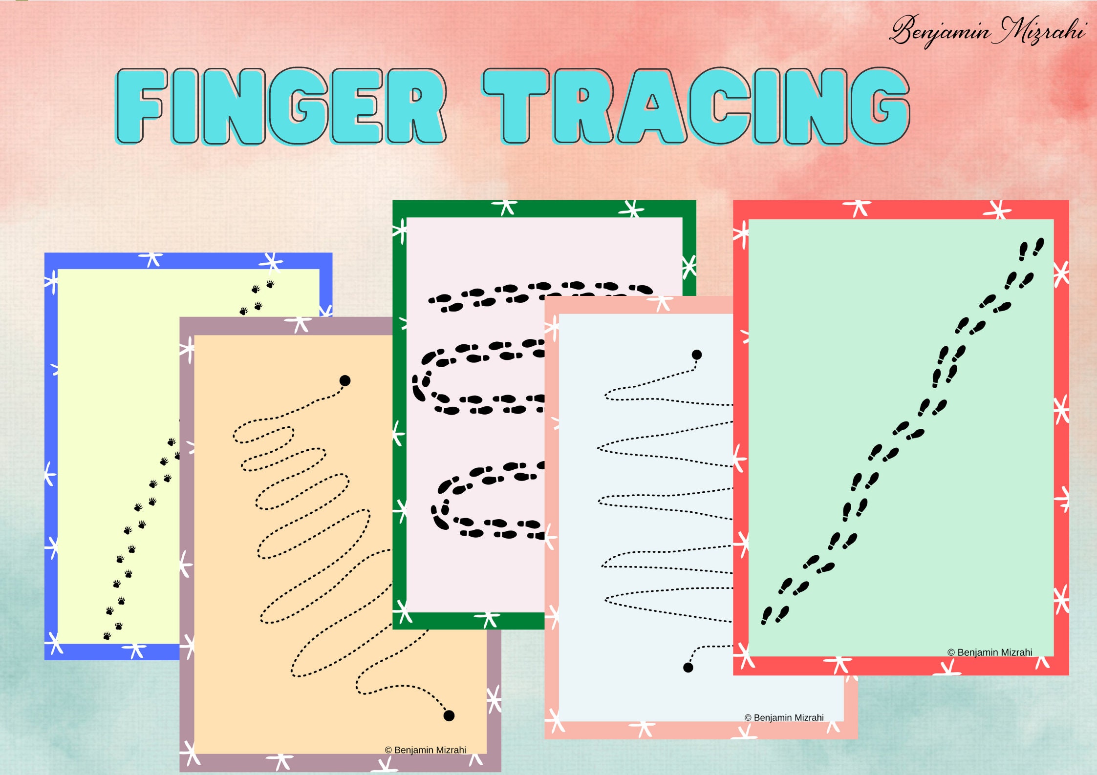 Mindfulness Finger Tracing Calming Printable Cards Calm Down Corner ...