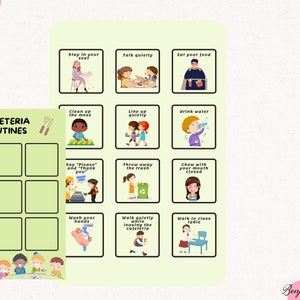 Cafeteria Routine Cards I Visual Schedule Cards| Toddler Preschooi ...