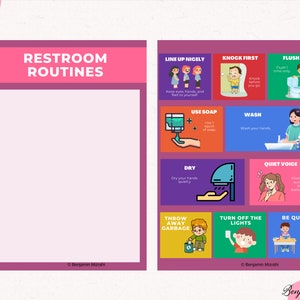 Restroom Routine Cards | Visual Schedule, Chore Chart (digital Download ...