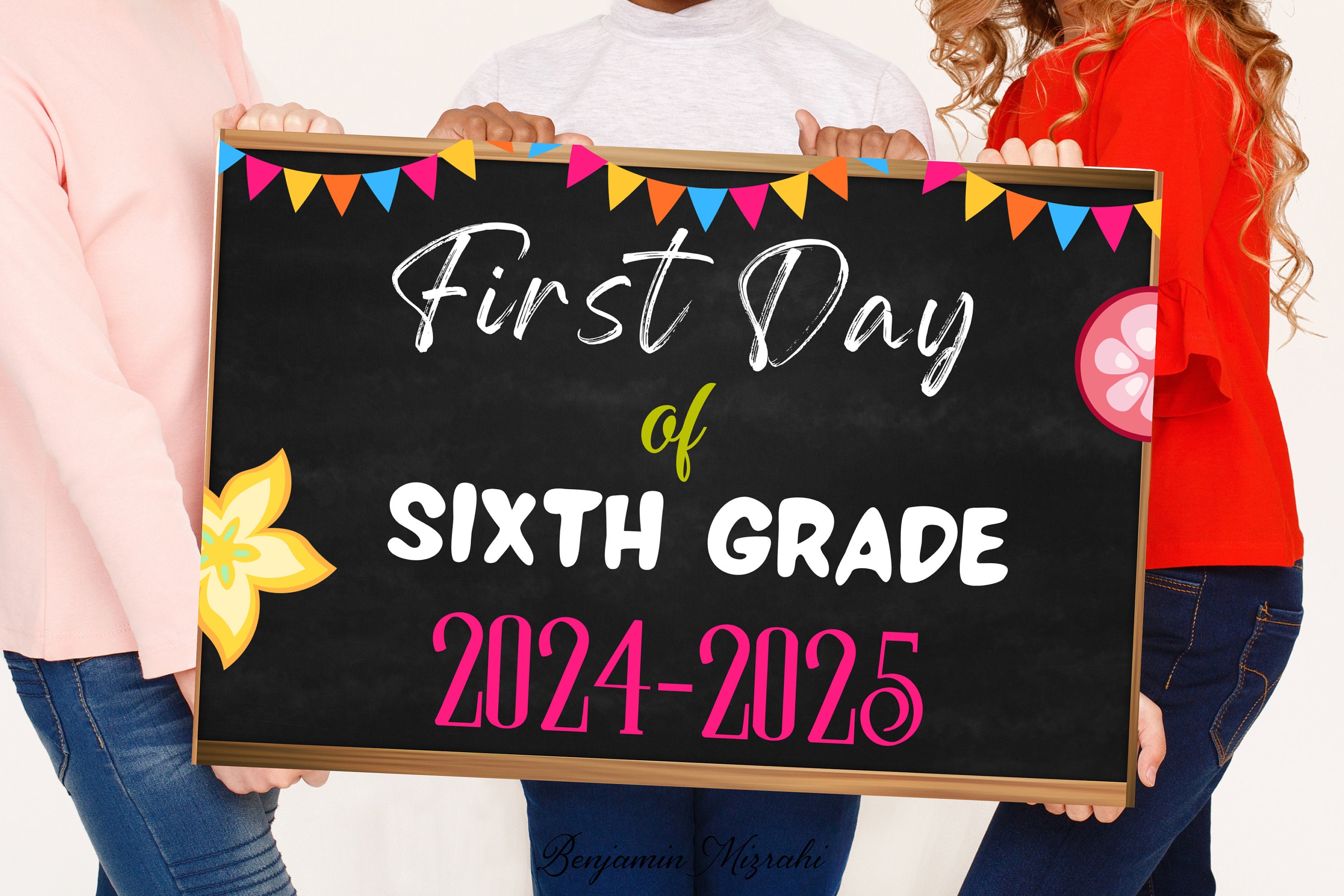 First Day of School Chalkboard Poster, Editable First Day of School ...