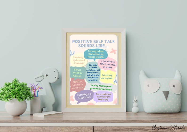 Positive Self-talk Poster | Therapy Office Decor (digital Download) - Etsy