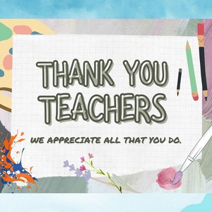Digital Teacher Appreciation, Personalized Thank You Sign, Last Day of ...