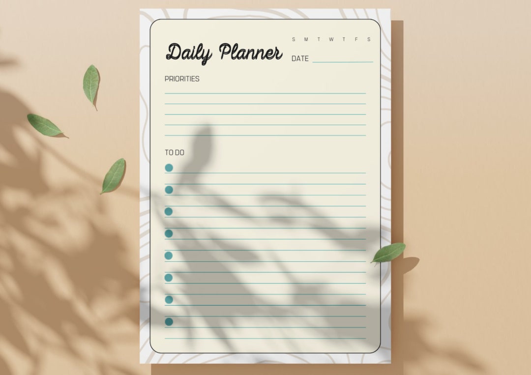 Editable Daily Planner Template, Printable Schedule (digital Download ...
