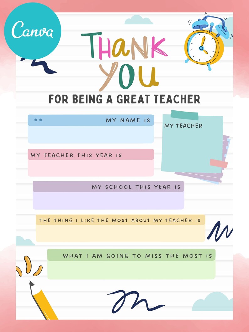Teacher Appreciation Week Printable Thank You Digital Coloring Page ...