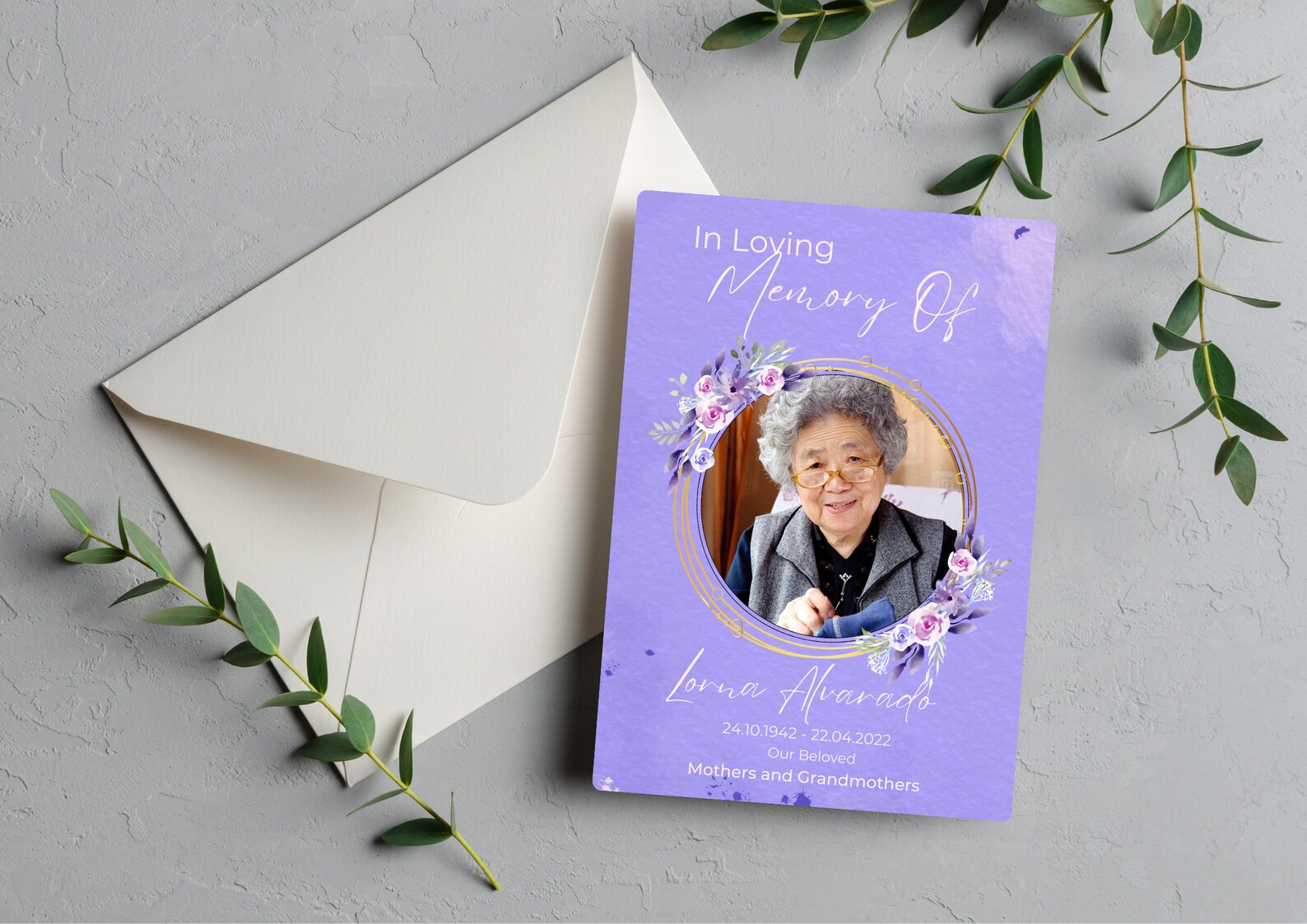 Purple Funeral Programs Template Obituary Template for Funeral Memorial ...