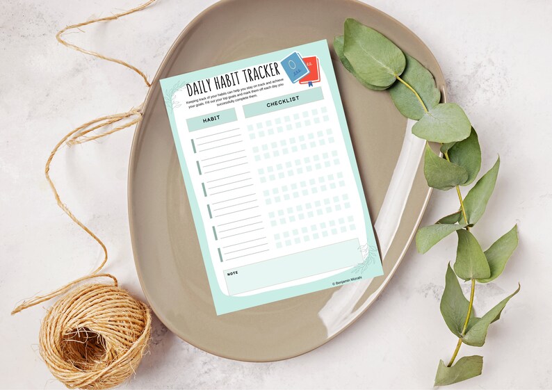 Pastel Daily Habit Tracker | Wellness Printable (digital Download) - Etsy