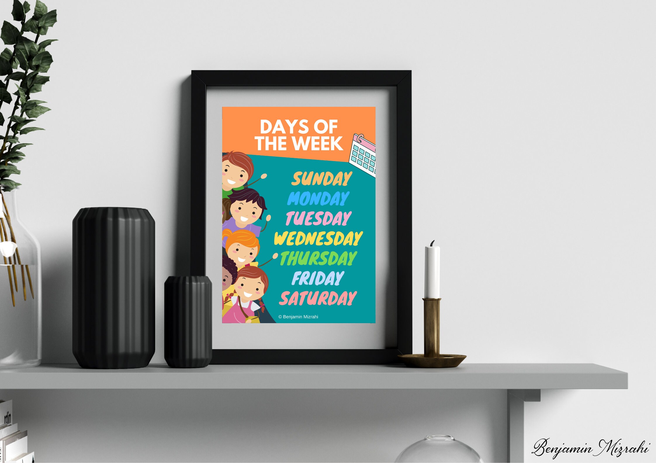 Days of the Week Printable Poster Learning the Seven Days of the Week ...