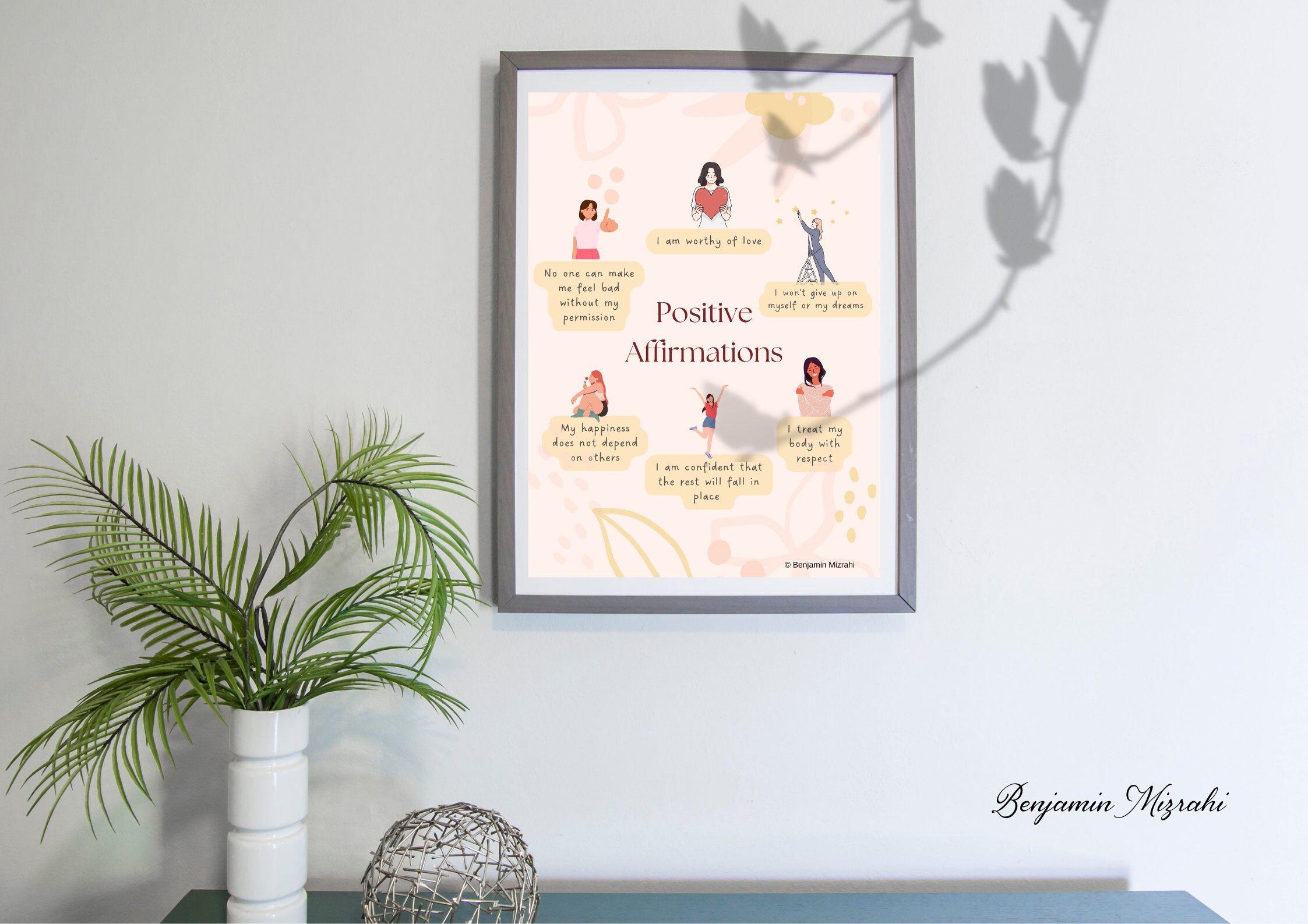 Positive Affirmations Poster | Self-talk Therapy Poster | Inner Voice ...
