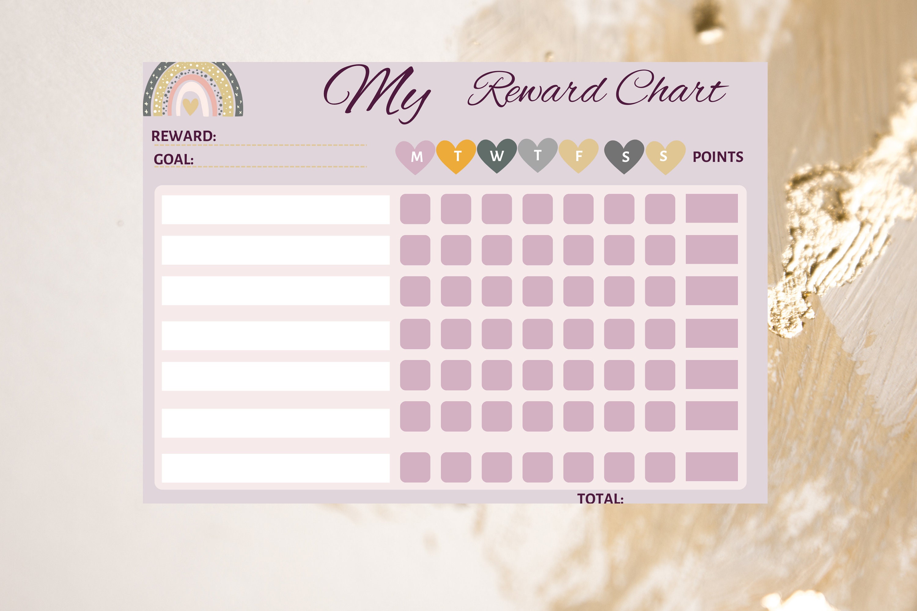 Kids My Reward Chart - Toddler Preschooler Kids Prize Chart - Editable ...
