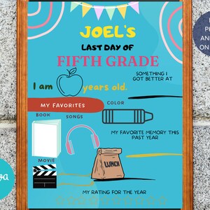 First Day of School Sign Editable Template, Last Day of School ...