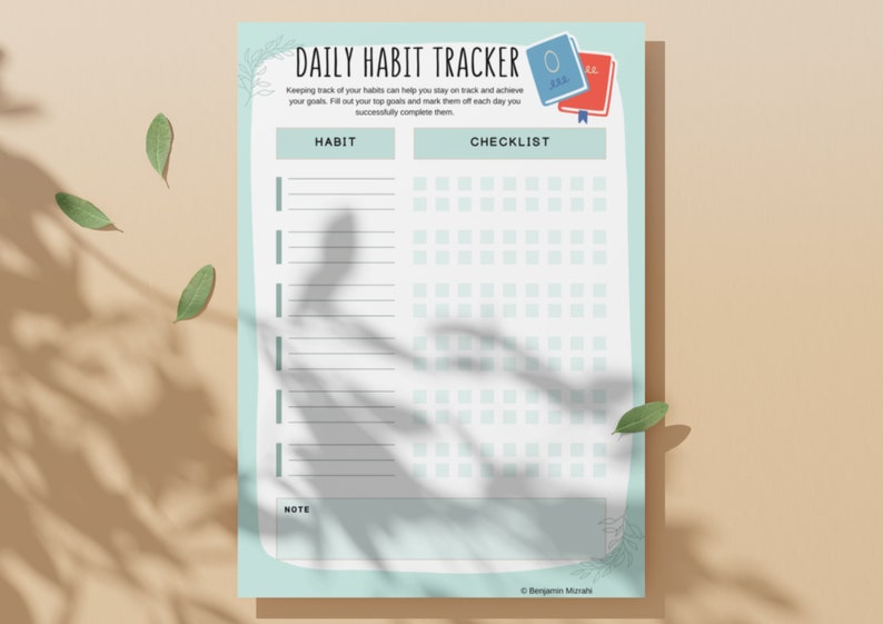 Pastel Daily Habit Tracker | Wellness Printable (digital Download) - Etsy