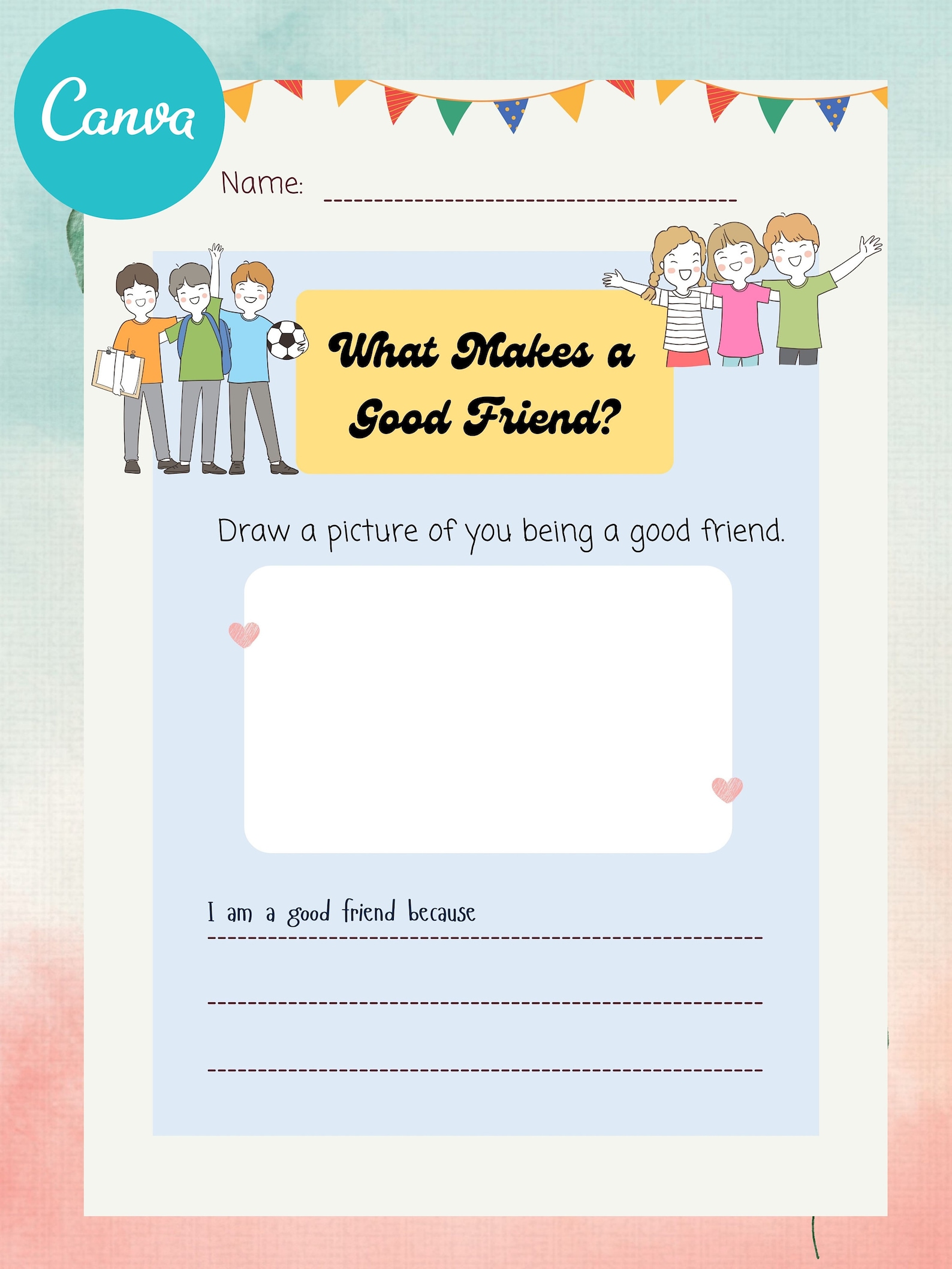 Good Vs Bad Friends Poster PRINTABLE Emotional Learning Social Skills ...