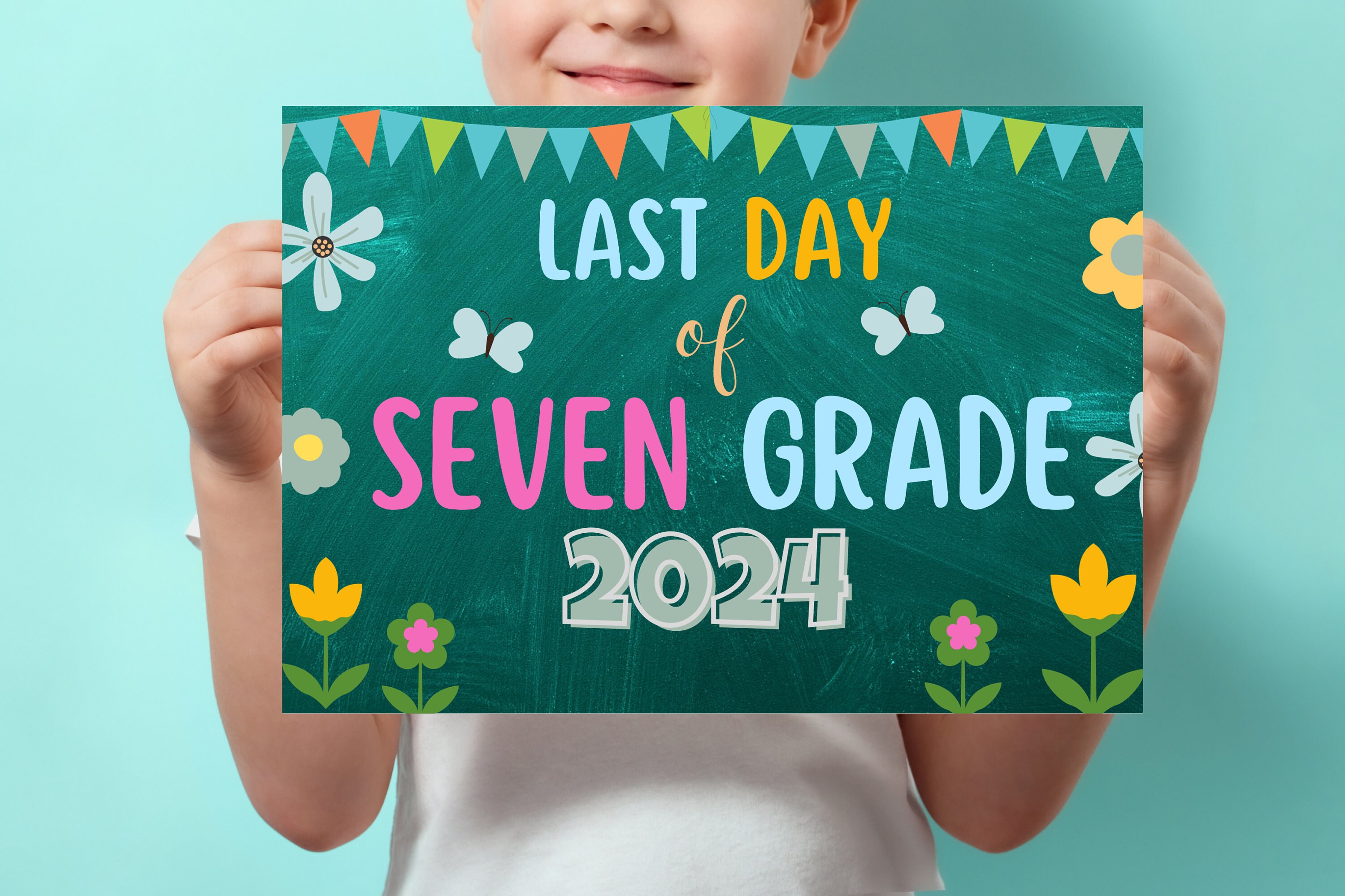 Editable Last Day of School Chalkboard Photo Prop (digital Download) - Etsy