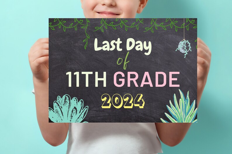 Last Day of School Chalkboard Sign, Photo Prop (digital Download) - Etsy