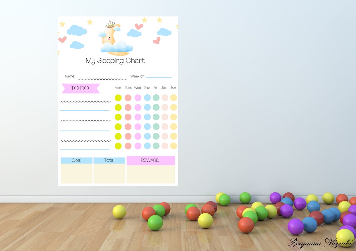 Sleeping Chart for Kids Toddlers and Preschoolers Kids - Etsy