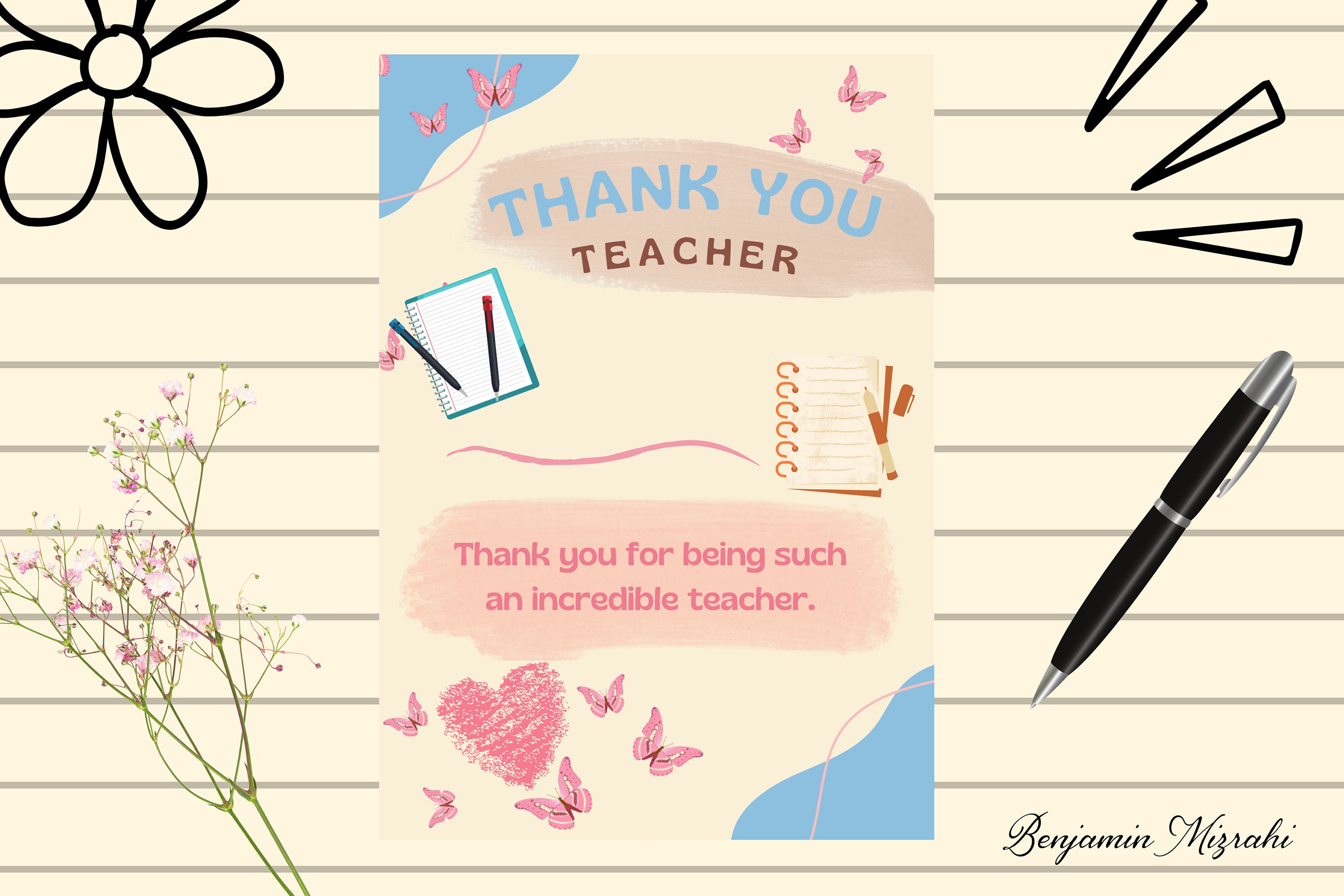 Printable Teacher Thank You Card Teacher Appreciation Week - Etsy