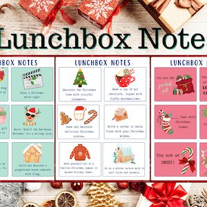 Christmas Lunch Box Jokes, Lunch Box Notes, Printable Christmas Cracker ...