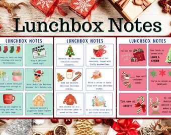 Christmas Lunch Box Notes, Lunch Box Jokes, Printable, Lunch Box Notes ...