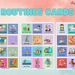 Behavior Chore Chart Cards for Kids | Editable Kids Daily Routine Cards ...