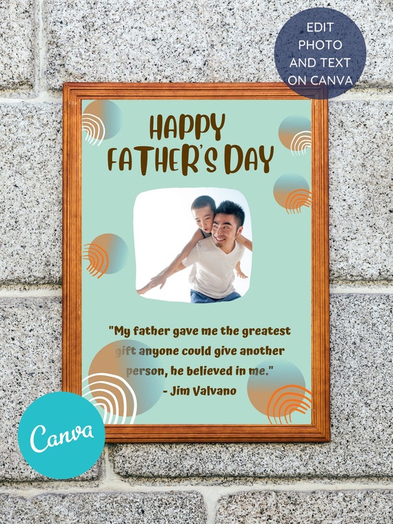 Happy Fathers Day Digital Printable Instant Download - Etsy