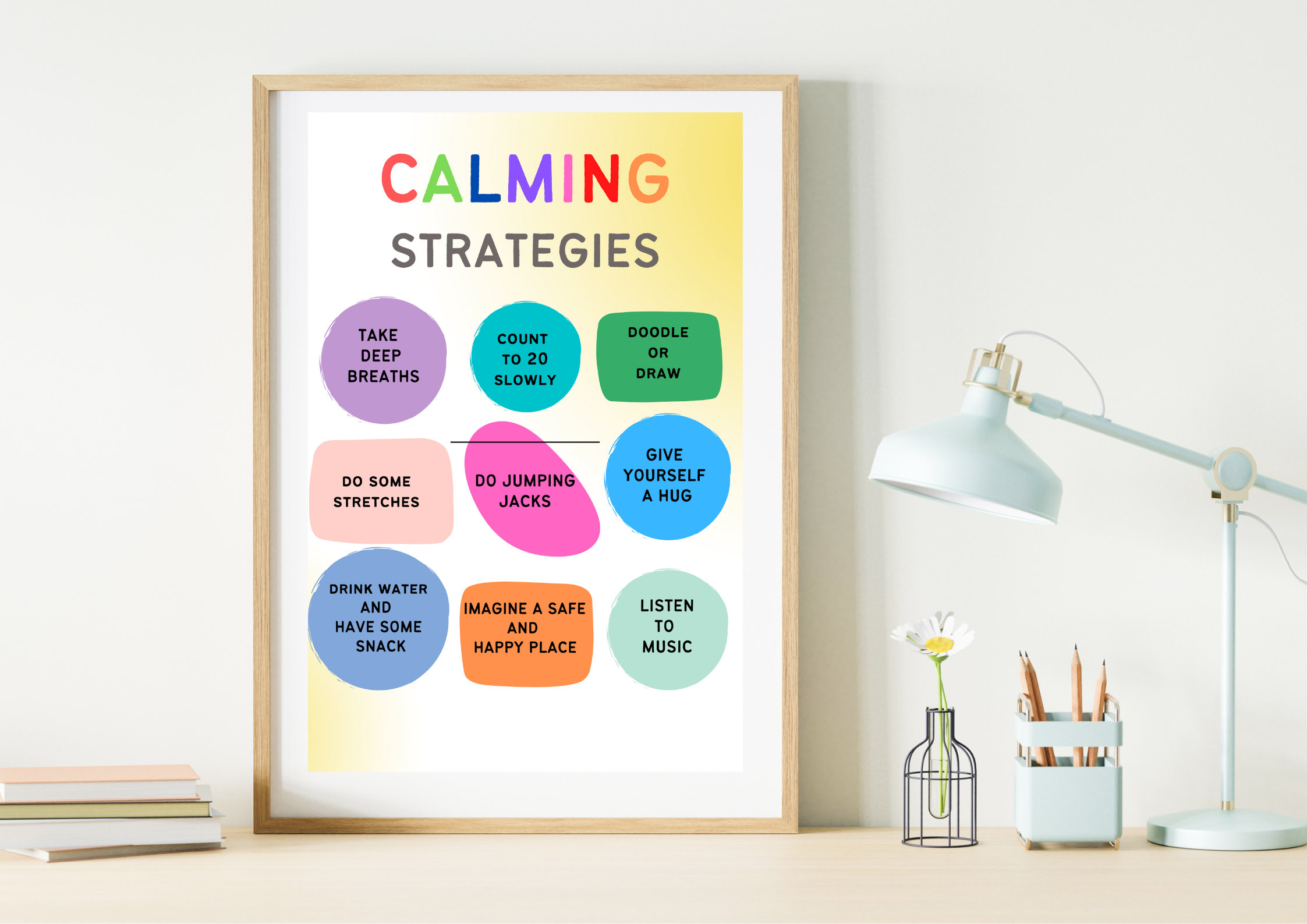 Calming Strategies Calm Down Poster Calm Corner Decor Printable - Etsy