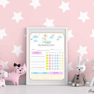 Sleeping Chart for Kids, Toddlers and Preschoolers - Kids Bedtime Chart ...