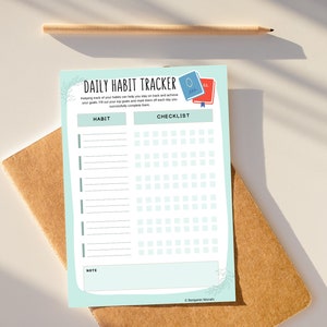 Daily Habit Tracker | Pastel Color | Daily Habit | Printable Goal ...