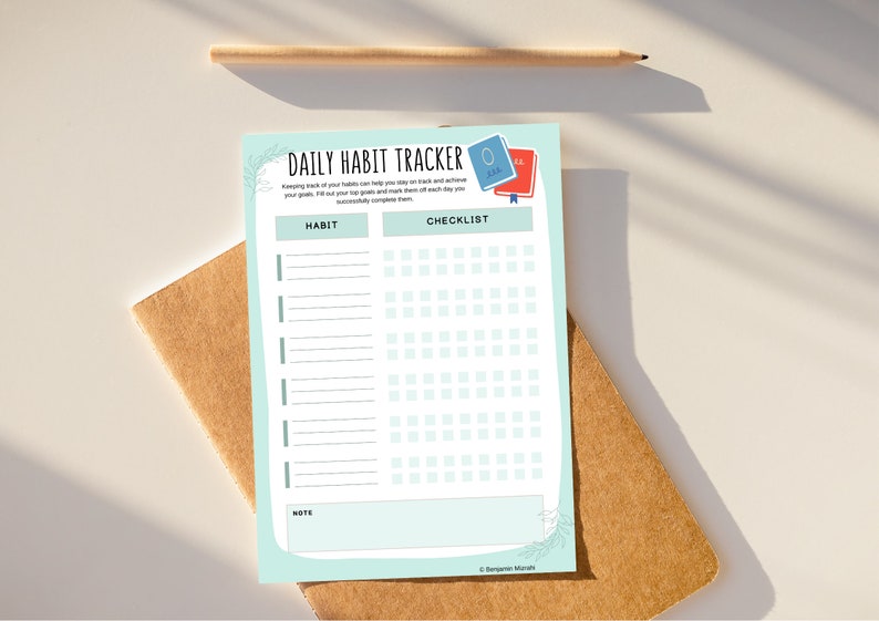 Pastel Daily Habit Tracker | Wellness Printable (digital Download) - Etsy