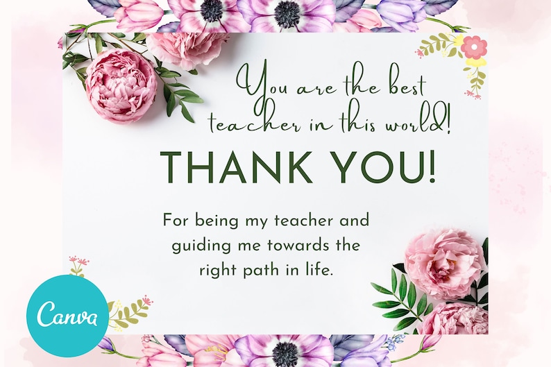 Teacher Appreciation Printable, Thank You Gift (digital File) - Etsy