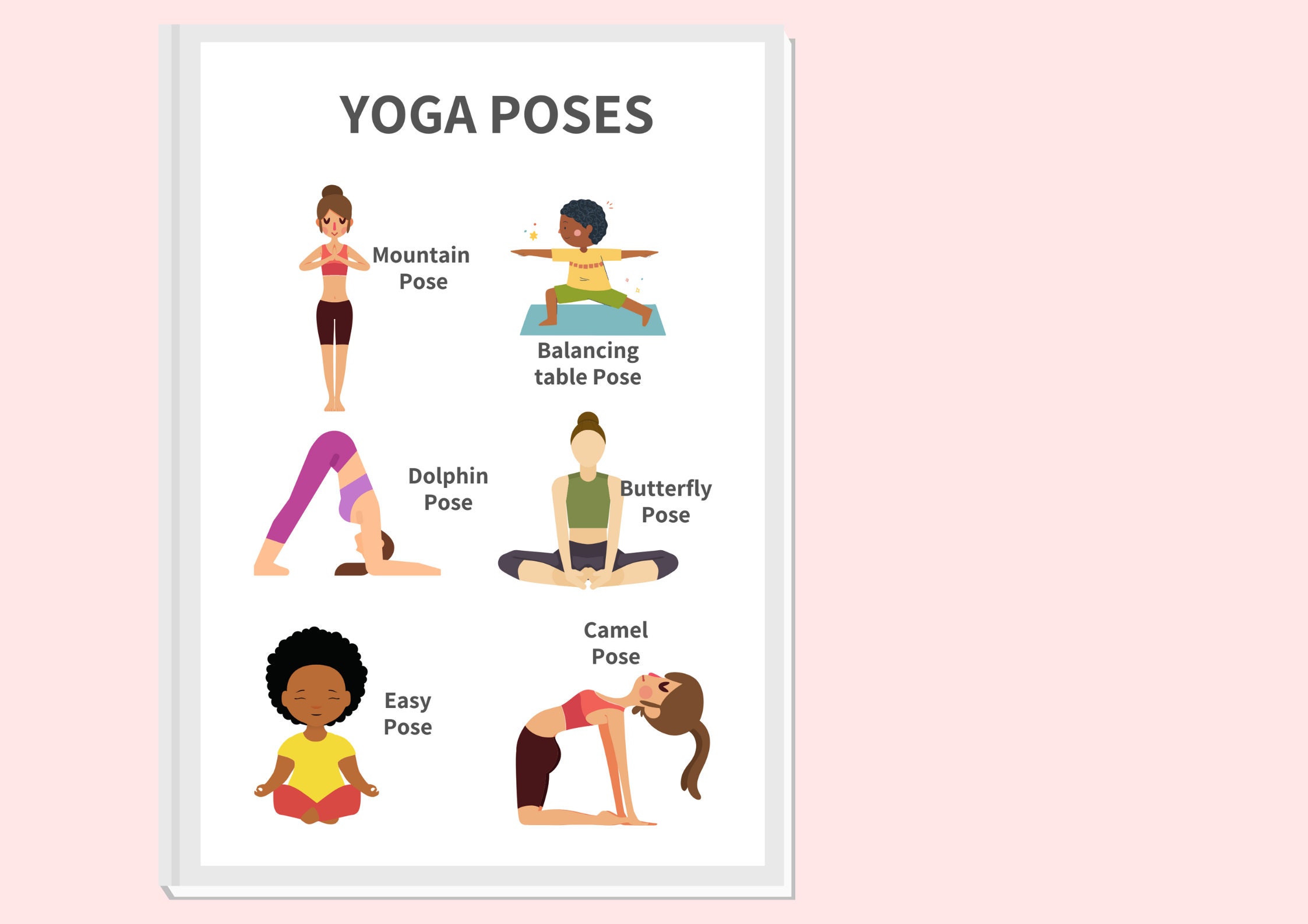 Yoga Poses for Kids Printable Poster Yoga Studio Art Decor Calm Down ...
