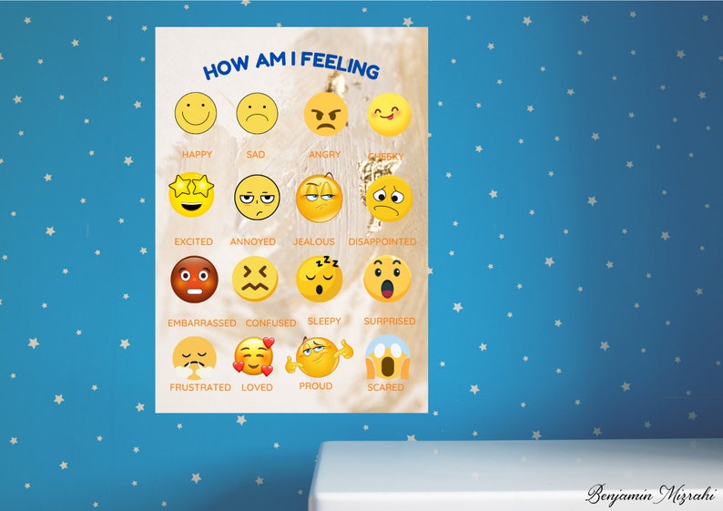 How Am I Feeling Emotions Poster Feelings and Emotions Print for Kids ...