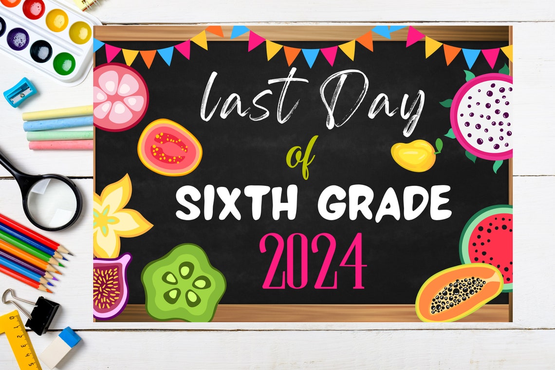 EDITABLE Last Day of School Photo Prop Last Day of School - Etsy