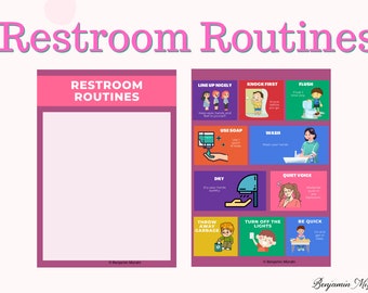 Kids Daily Routine Cards I Visual Schedule Cards Toddler Preschooi ...
