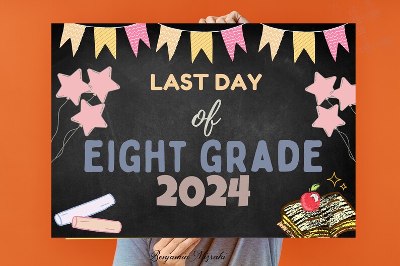 Last Day of School Printable Chalkboard Signs instant Download Last Day ...