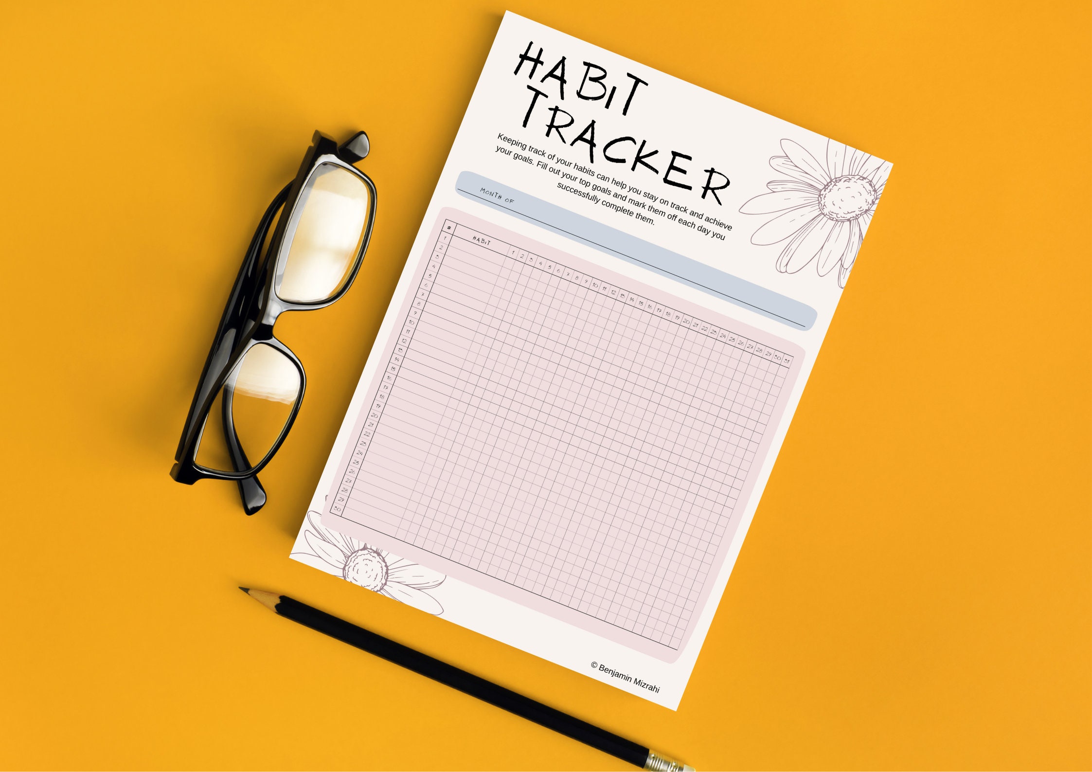 Habit Tracker Daily Habit Instant Download Printable - Etsy