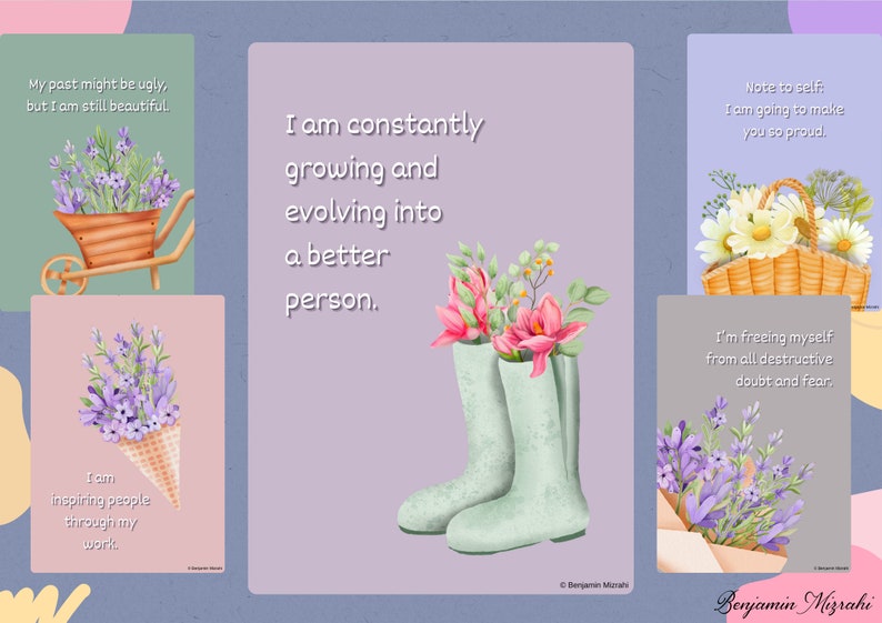 10 Printable Affirmation Cards for Self Love, Self Concept and ...