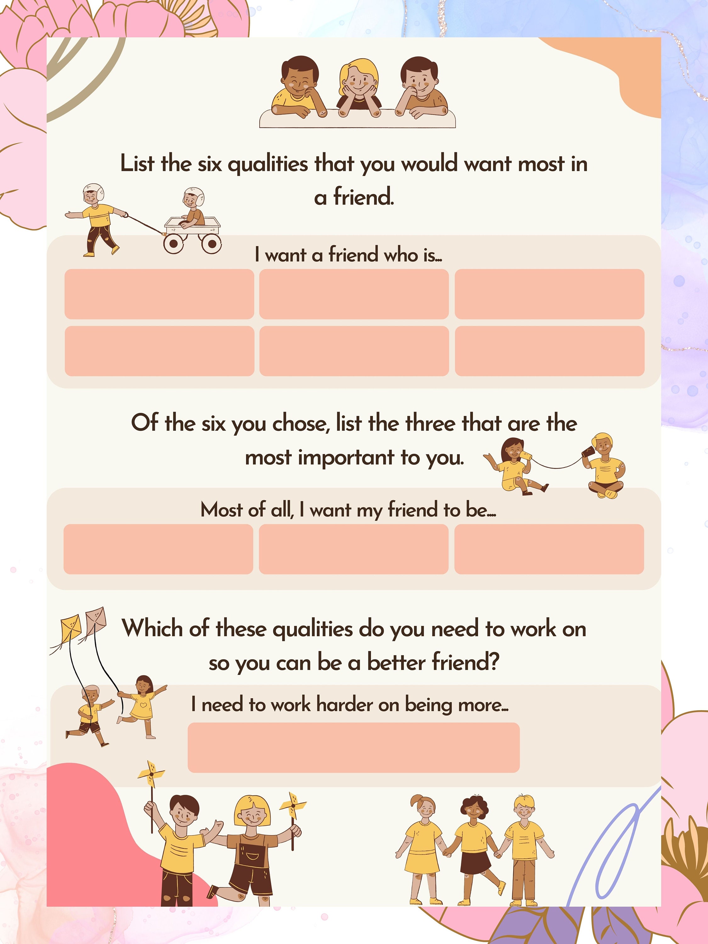 Good Vs Bad Friends Poster – Social Skills Activity (printable) - Etsy