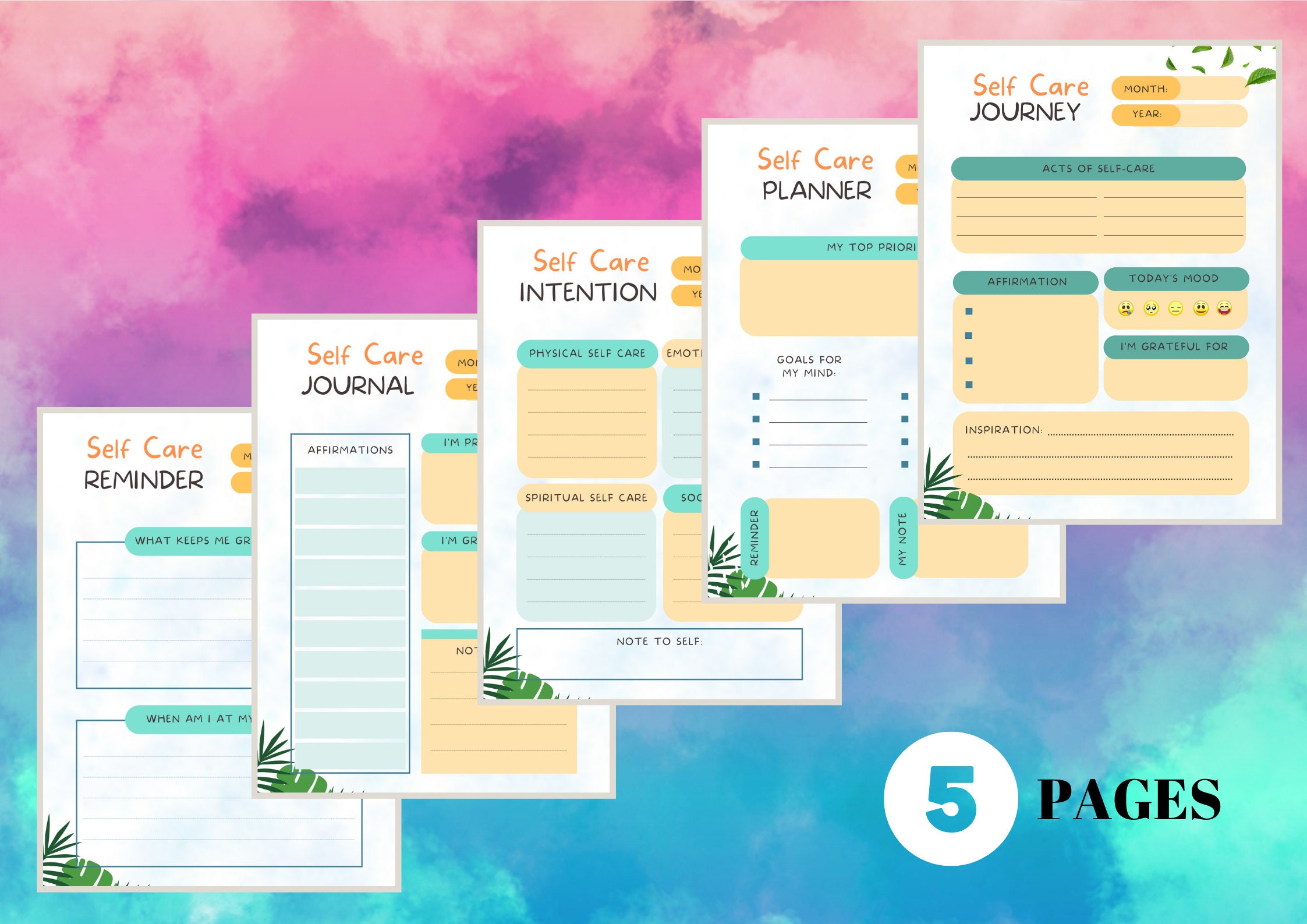 Self Care Journey Planner Printable | Self Care Journal | Self Care ...