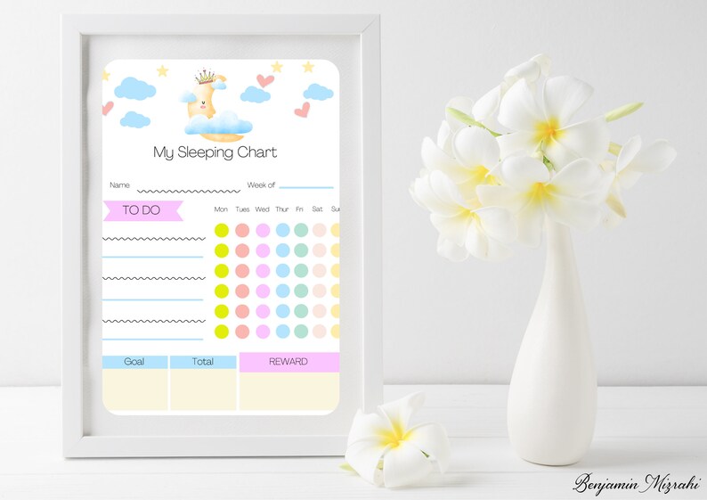 Sleeping Chart for Kids Toddlers and Preschoolers Kids - Etsy