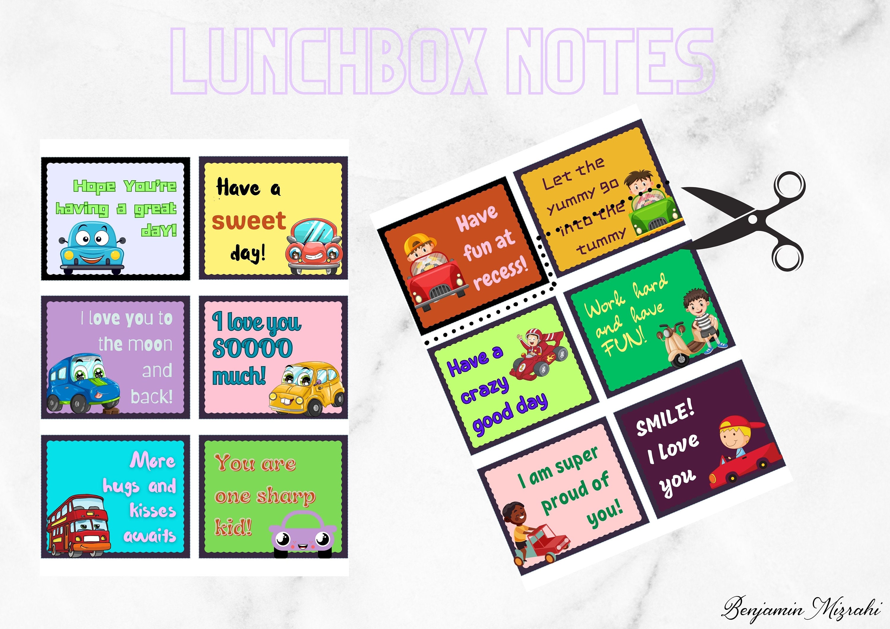 Printable Lunchbox Sweet Notes, Lunchbox Notes, Lunchbox Motivation ...