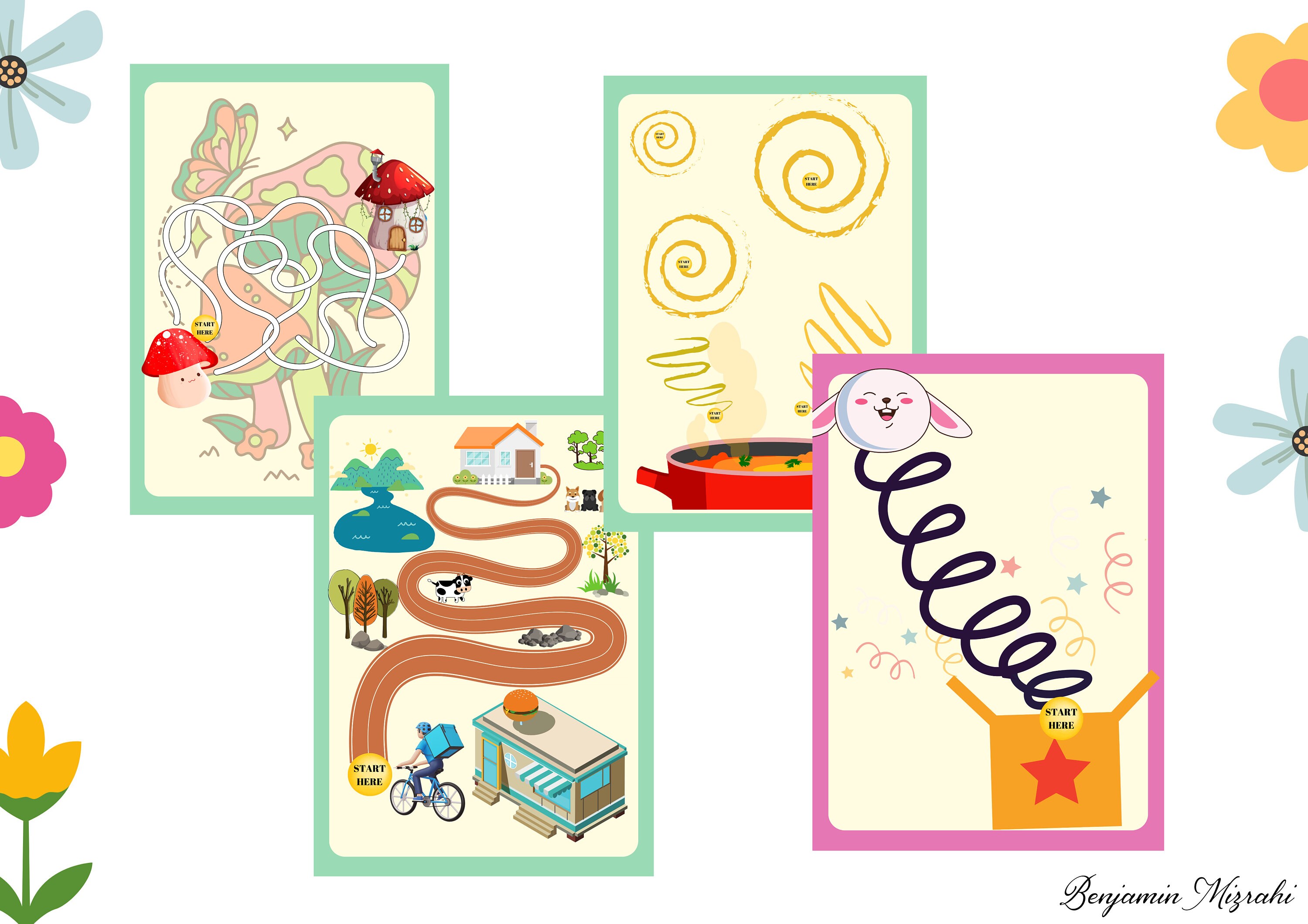 Finger Tracing Calming Printable Cards, Mindfulness, Calm Down Corner ...