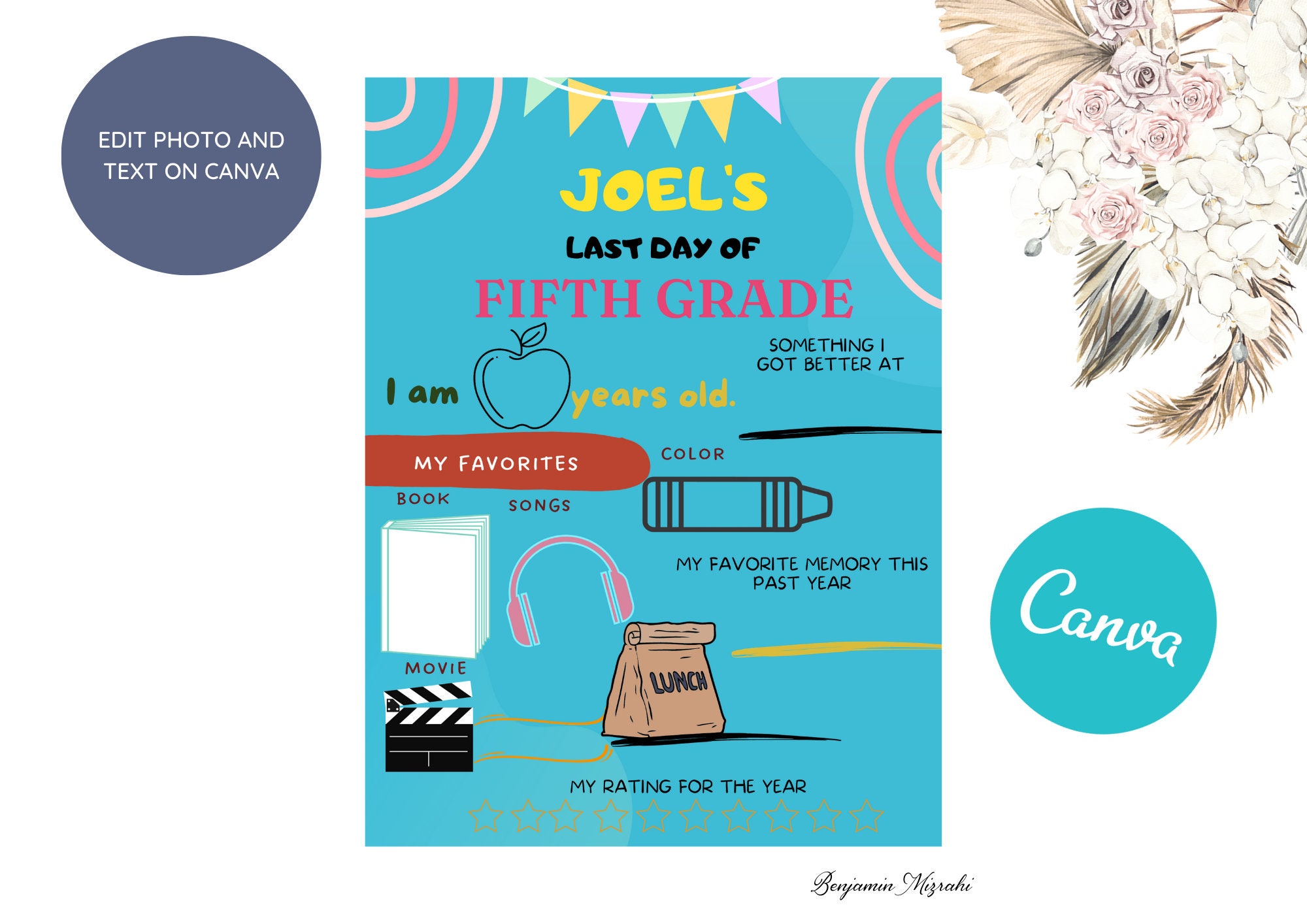 First Day of School Sign Editable Template, Last Day of School ...