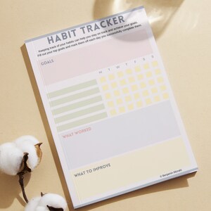 Minimalist Daily Habit Tracker Printable | Goal Planner | Simple Tasks ...