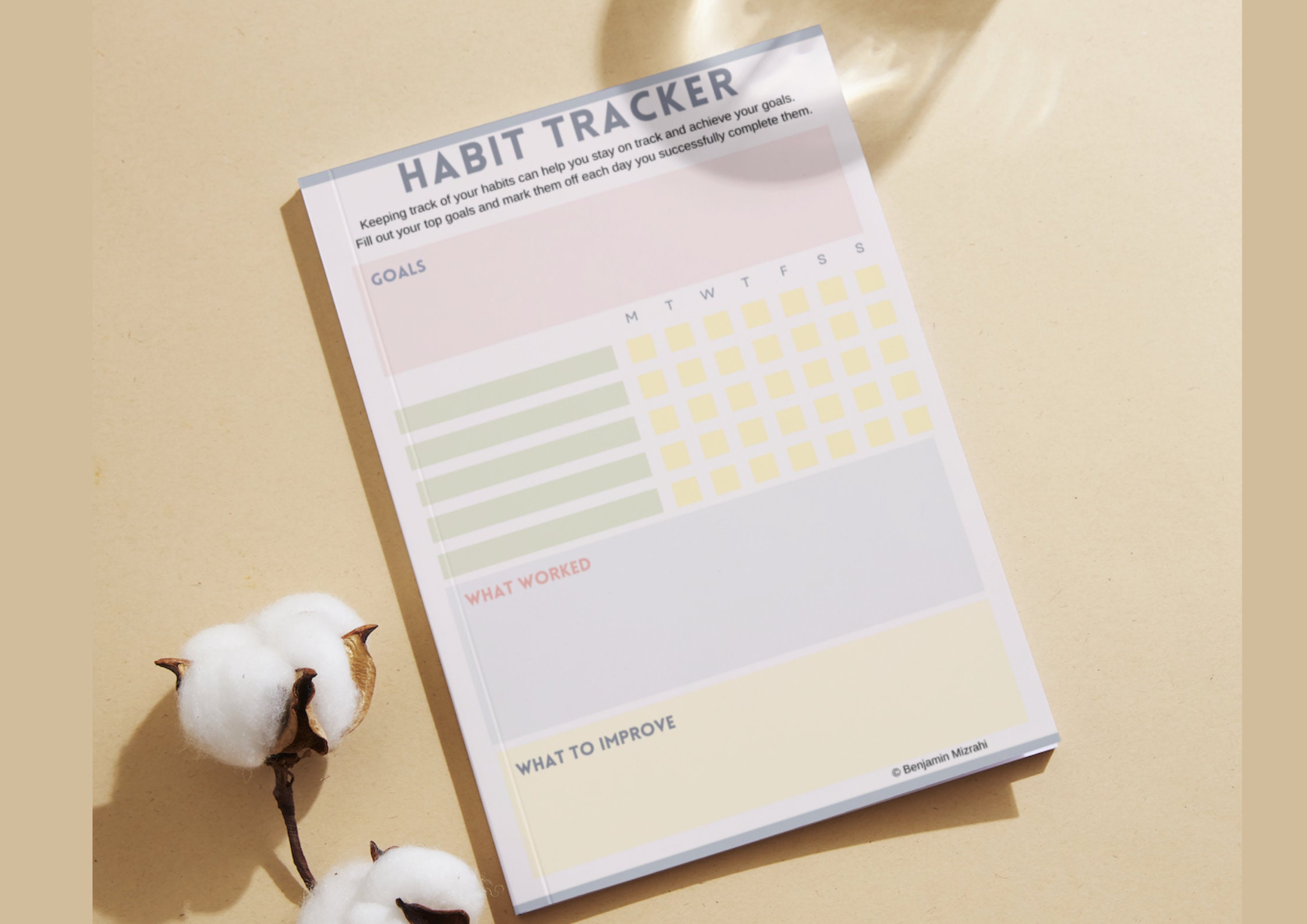 Minimalist Daily Habit Tracker Printable | Goal Planner | Simple Tasks ...