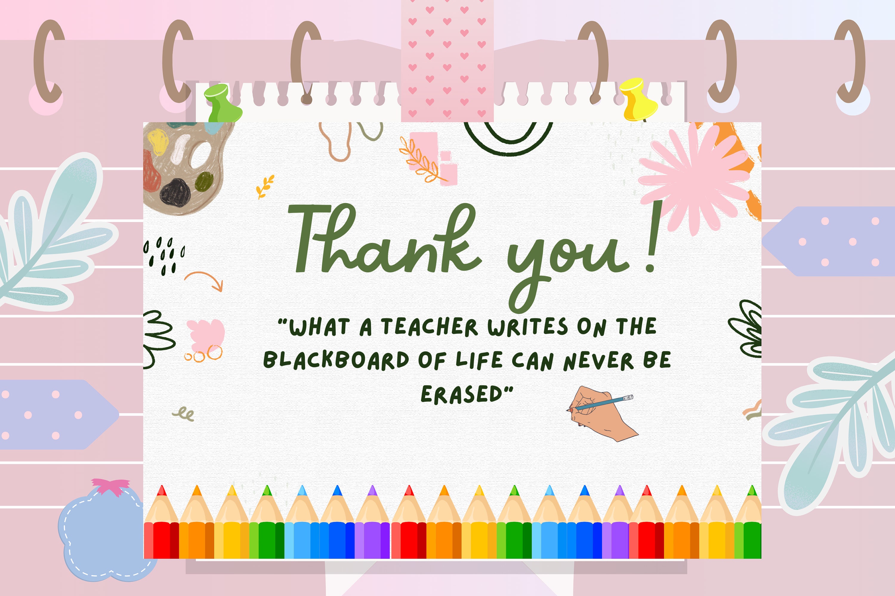 Thank You Teacher Sign Printable Teacher Appreciation Card, Instant ...