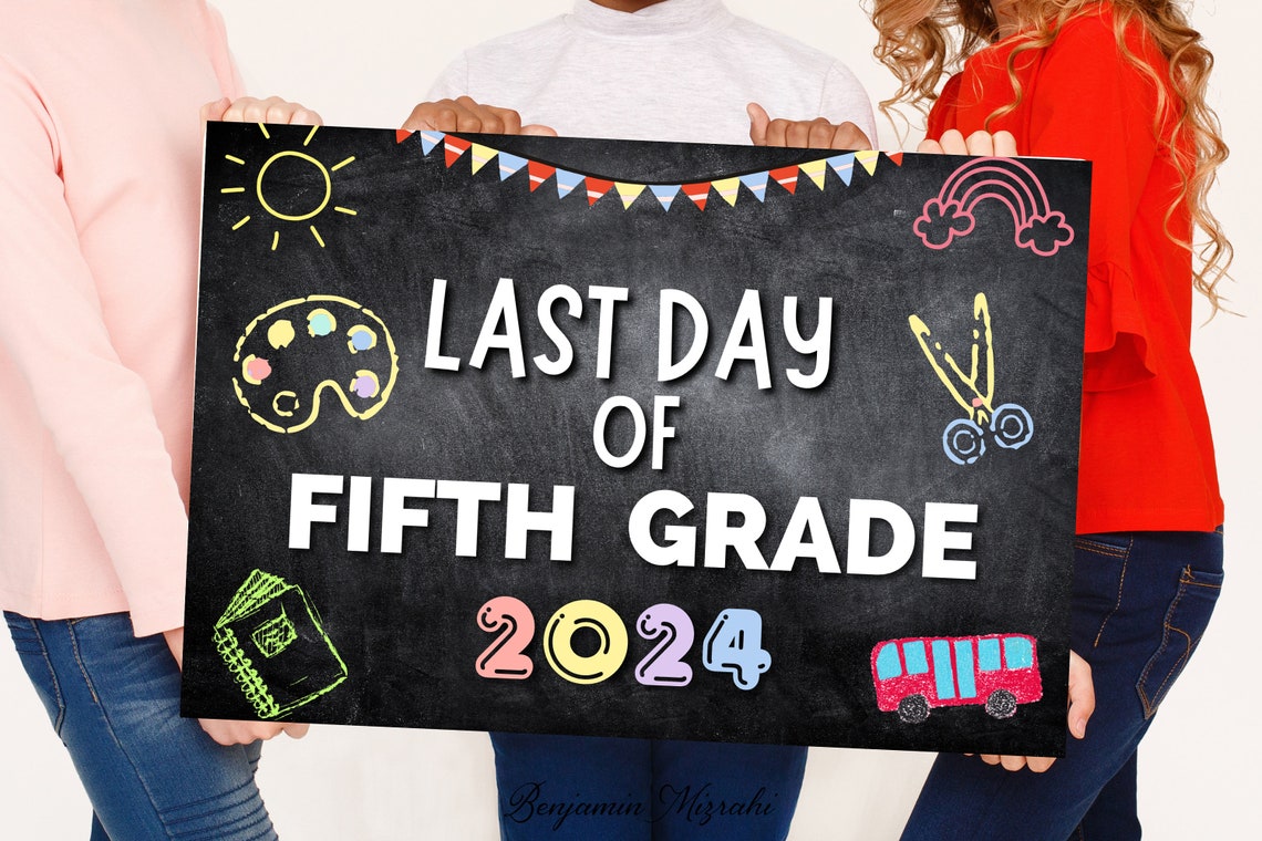 Editable First or Last Day of School Sign Any Grade Sign for Boy or ...