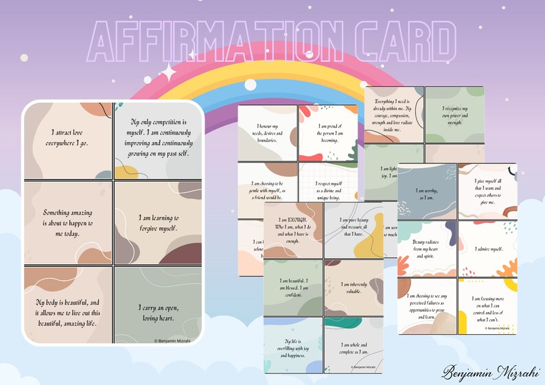 Printable Affirmation Cards for Positive Mindset, Manifesting Cards ...