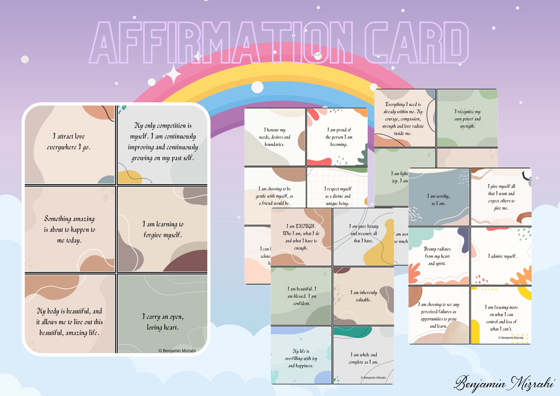 Printable Affirmation Cards for Positive Mindset, Manifesting Cards ...